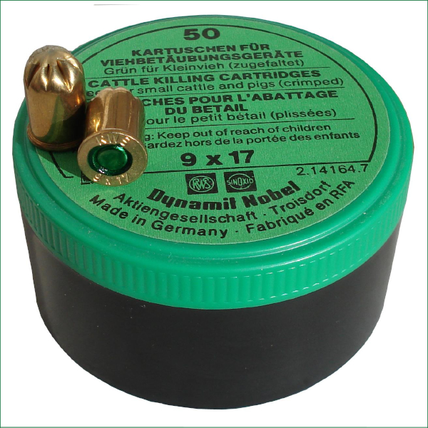 RWS2317426 CATTLE KILLING 9X17MM GREEN - Swan Hill Fishing & Shooting